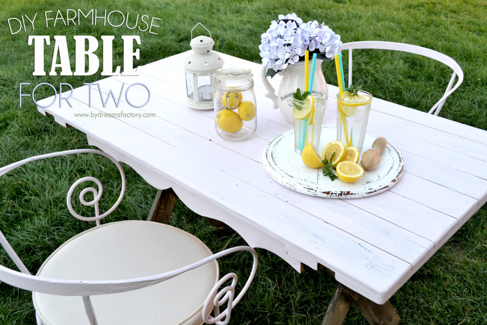DIY Farmhouse table for two (with a little bit of chicness) - Dreams ...